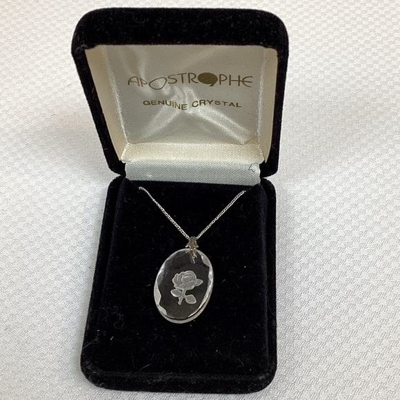 Apostrophe | Jewelry | Vtg Apostrophe Genuine Crystal Silver Tone Chain ...